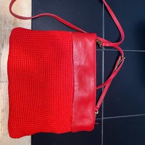 The Sak | Bags | The Sak Collection Red Crochet And Leather Purse ...